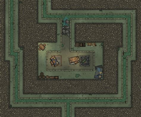 [oc] Simple Sewer Hideout Map [30x25 70ppi] R Dnd