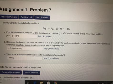 Solved Assignment1 Problem 7 Previous Problem Problem List