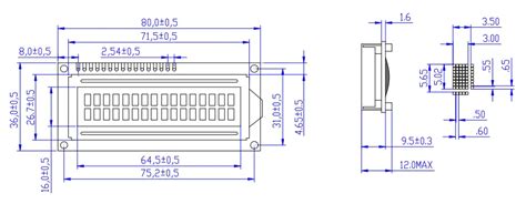 16x2 character lcd display gm1602a