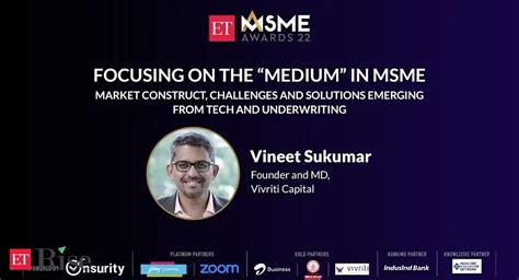 Et Msme Talks Focusing On The Missing ‘medium In Msme With Vineet