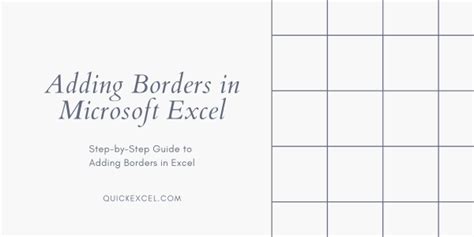 [step by step] how to add borders in excel 2021 quickexcel