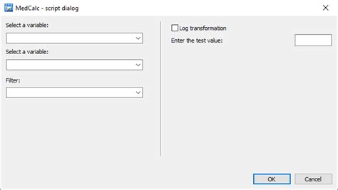 Scripts Dialogs Medcalc Statistical Software Manual