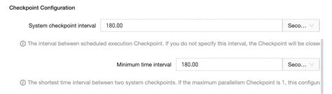 real time mode checkpoint configuration dataphin alibaba cloud documentation center