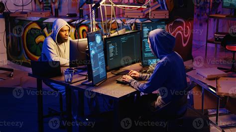 Hackers Rushing To Leave Underground Base After Hearing Police Sirens