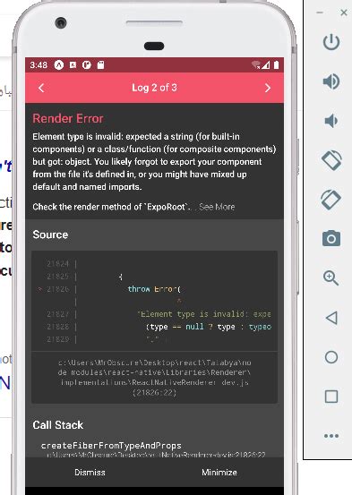 Javascript React Native Element Type Is Invalid Expected A String