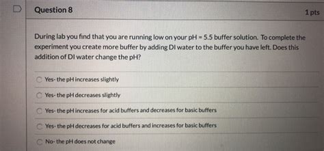Solved Question 8 1 Pts During Lab You Find That You Are Chegg Com