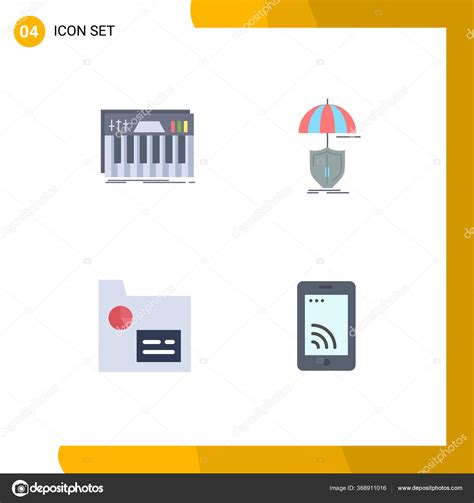 Universal Flat Icons Set Web Mobile Applications Controller Shield Midi Stock Vector By ©flatart