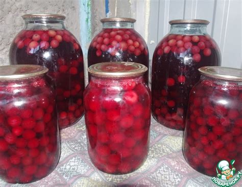 Компот и вишня в банке – кулинарный рецепт