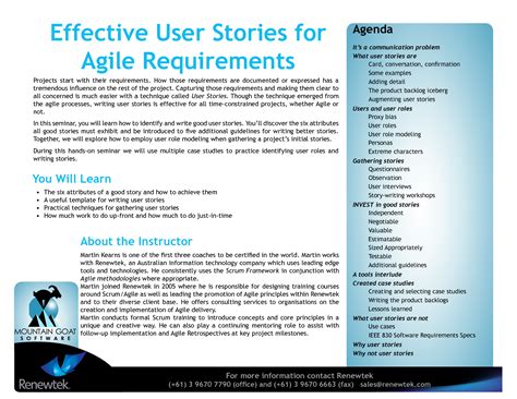 Agile Requirements Gathering Template