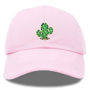 Dalix Cactus Embroidered Cap Cotton Succulent Baseball Hat Plant