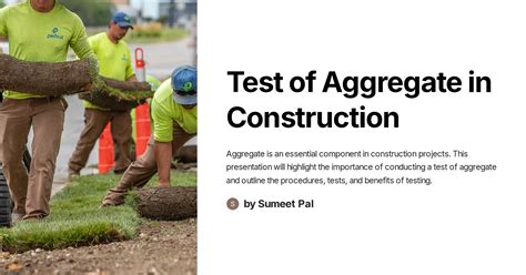 Test Of Aggregate In Construction