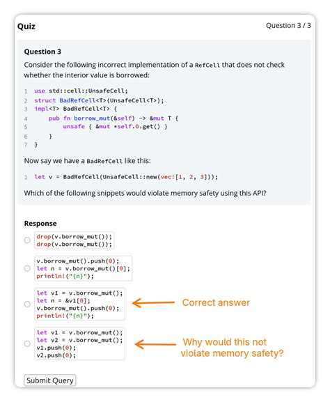 Rust Book Quiz Ch 155 Interior Mutability Help The Rust