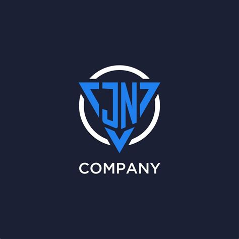Jn Monogram Logo With Triangle Shape And Circle Design Elements 22353036 Vector Art At Vecteezy
