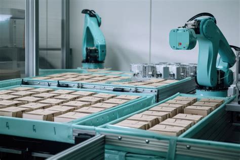 Packaging And Sorting Robot With Multiple Arms Each One Grabbing And