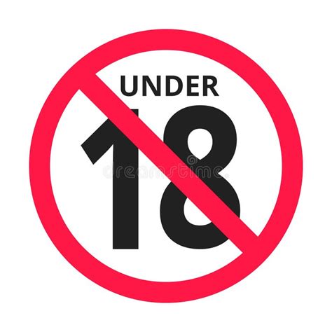 Over 18 Forbidden Round Icon Sign Vector Illustration Stock Vector