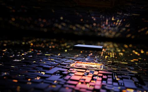 3d 렌더링 마이크로 프로세서 Cpu 칩셋 조명 회로 컴퓨터 메인 보드의 중앙 프로세서 장치 사이버 및 미래 개념 하드웨어 Ai