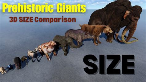 Epic Prehistoric Giants Mammoth Vs Dodo Vs Megatherium Vs Paraceratherium Size Comparison In