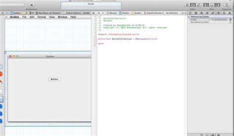 Objective C Connecting Outlets In Mac Osx Confusion Stack Overflow