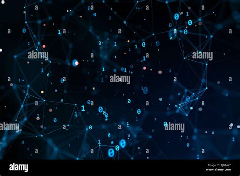 Abstract Digital Binary Code Matrix Background Scientific Technology