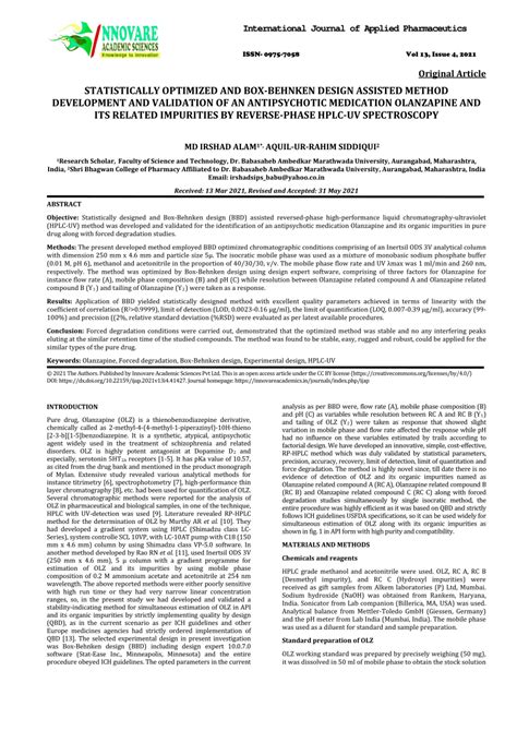pdf statistically optimized and box behnken design assisted method