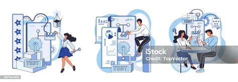 Application Testing Metaphor Vector Software Testing Sweep That Keeps Software Environment