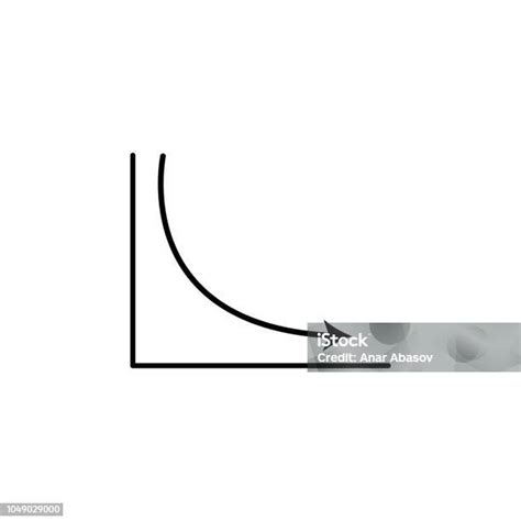 낮추는 화살표 차트 라인 아이콘 모바일 개념 및 웹 응용 프로그램에 대 한 차트 아이콘의 요소입니다 웹 및 모바일 화살표 차트 아이콘을 낮추는 얇은 라인을 사용할 수