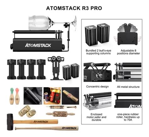 Atomstack A20 Pro 20w Grabador Láser Y 360° Rolly Rodillo Envío Gratis