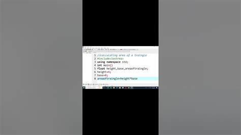 C Program To Calculate Area Of Triangle 1million Education Coding Windows Youtube