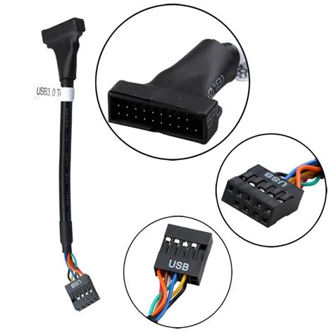 Usb 3 0 20 Pin Header Male To Usb 2 0 9 Pin Motherboard Female Adapter Cable For Usb3 0 Series