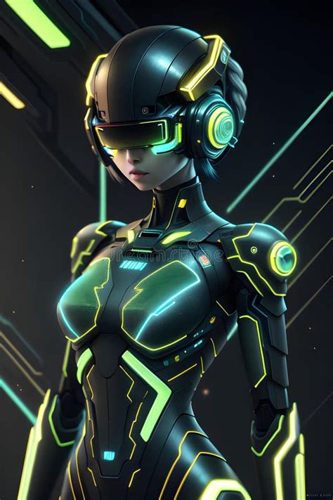 Android Girl 3d Illustration Stock Illustration Illustration Of Brain