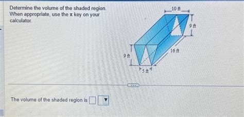 Solved Determine The Volume Of The Shaded Region When