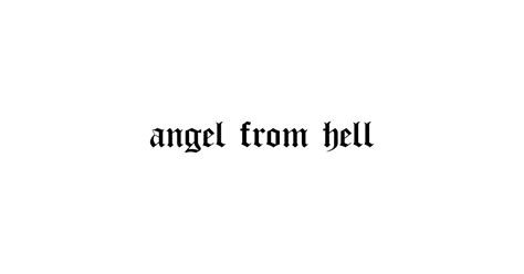 Angel From Hell Logo Chest Hype Aesthetic Tattoo Bored T Shirt