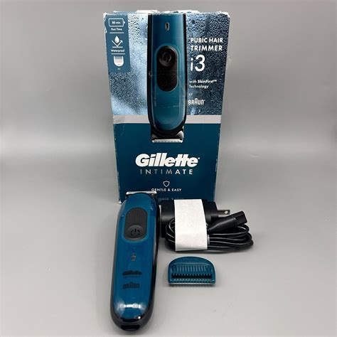 Gillette Intimate Pubic Hair Trimmer Waterproof Body Groomer Black