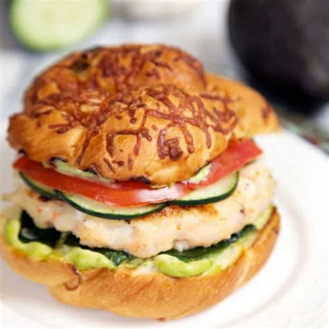Shrimp Burger Recipe With Avocado Aioli Everyday Southwest