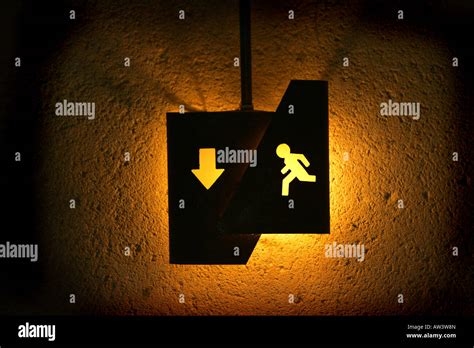 Emergency Exit Sign Stock Photo Alamy