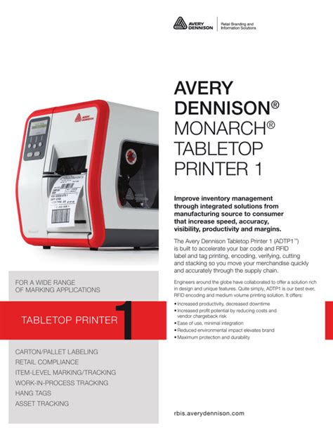 Avery Dennison® Monarch® Tabletop Printer 1