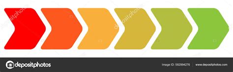 Progress Bar Level Indicator Arrows Steps Phases Stock Vector Illustration Stock Vector By