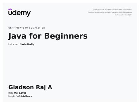 Java Programming Udemy Lifelonglearning Codingjourney Gladson