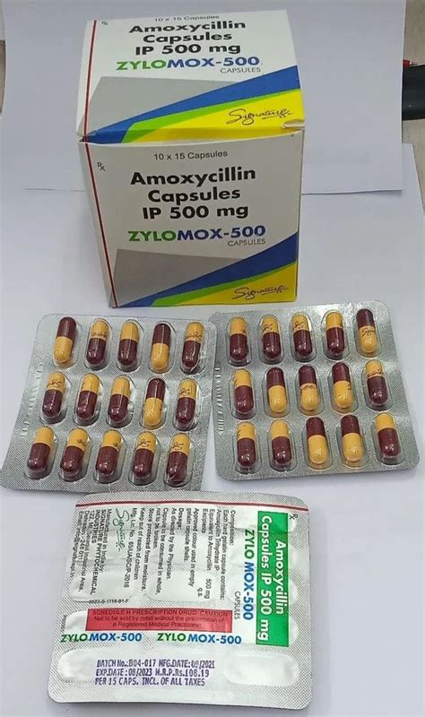 Amoxicillin Tablets 500 Mg Packaging Size 1 X 15 Capsules At ₹ 179