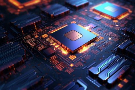 Premium Ai Image Technology Color Microchip Pattern
