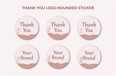 premium vector printable thank you badge label and brand logo label