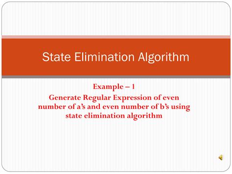 Solution 3 State Elimination Algorithm Example With Nfa Studypool