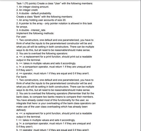 Task 1 70 Points Create A Class User With The