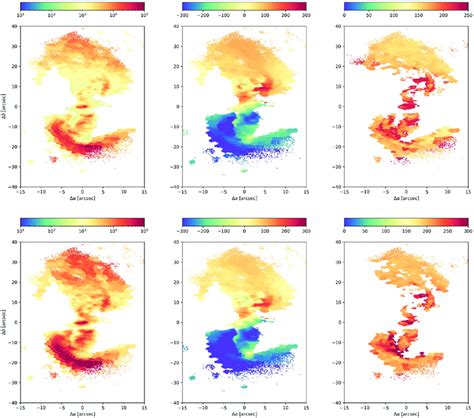 Moment Maps From A One Component Gaussian Fit To The Emission Lines Hα Download Scientific