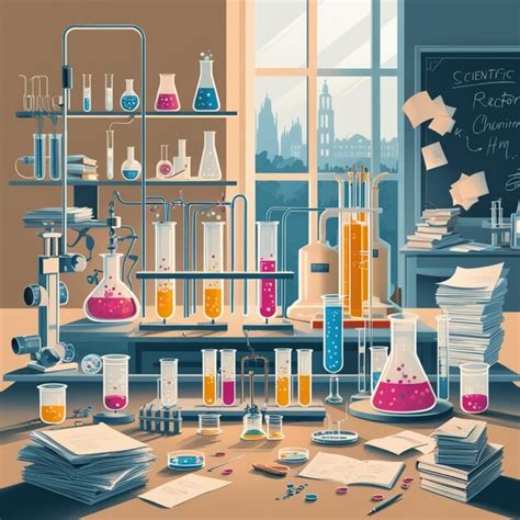 Vectors Depicting Scientific Research And Experiments Premium Ai Generated Image