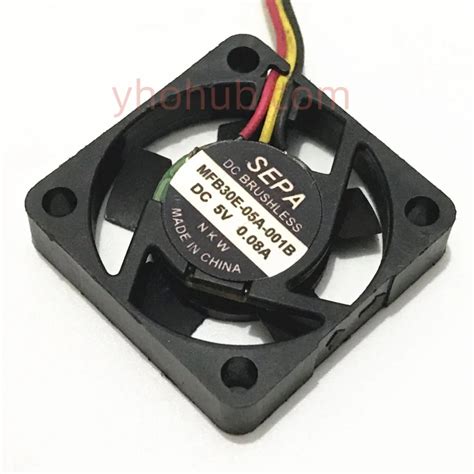 Sepa Mfb30e 05a 001b Dc 5v 008a 30x30x7mm 3 Wire Server Square Fan