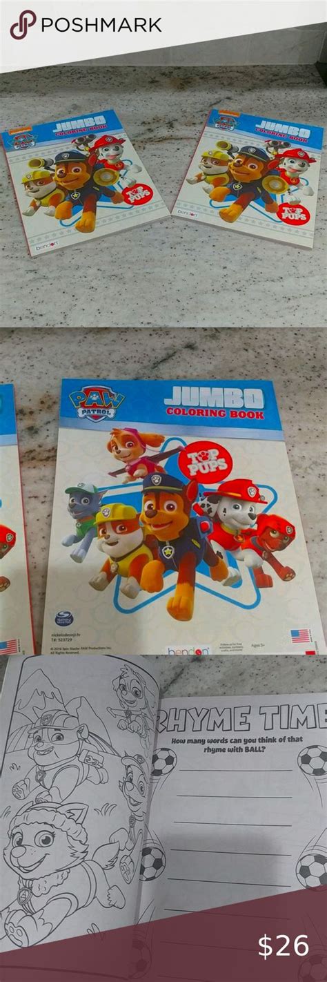 Paw Patrol Jumbo Coloring Book Set Of Coloring Book Set Coloring Books Paw Patrol Birthday