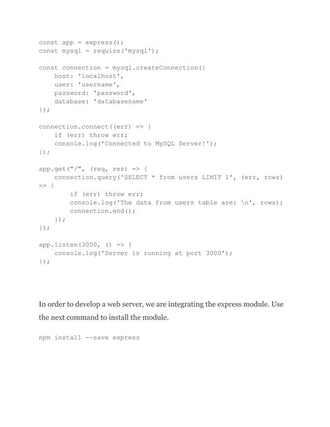Nodejs With Mysqlpdf