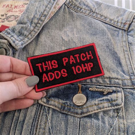 Black 10 Hp Iron On Patch Embroidered Patch Pop Culture Patch