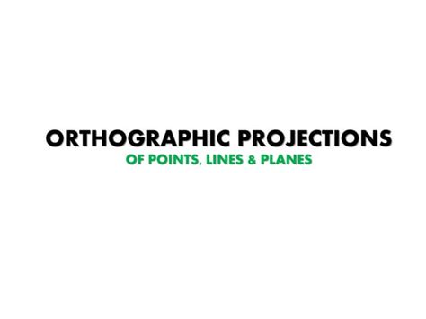Engineering Graphics Projection Of Points And Lines Ppt